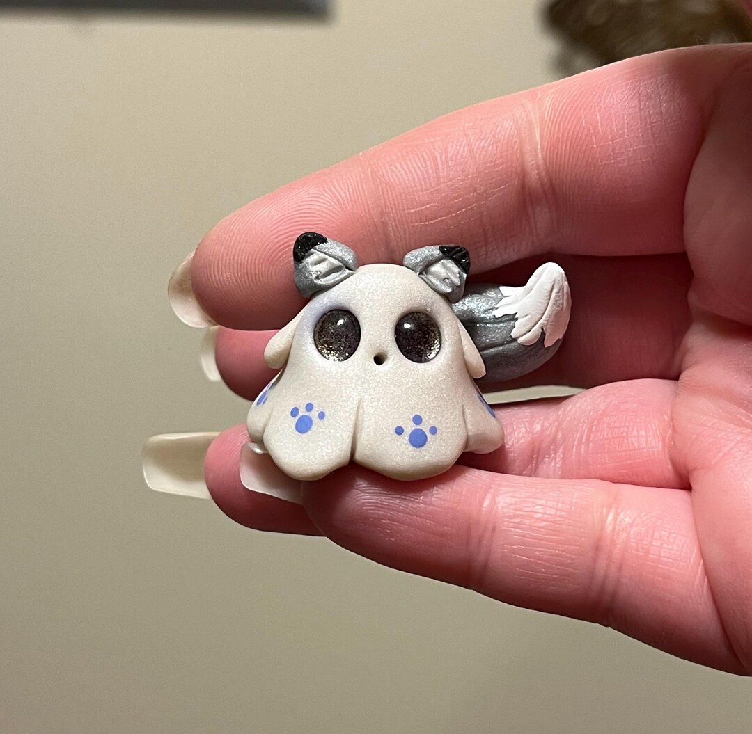 Jolly the Fox Ghost Clay Sculpture - Etsy