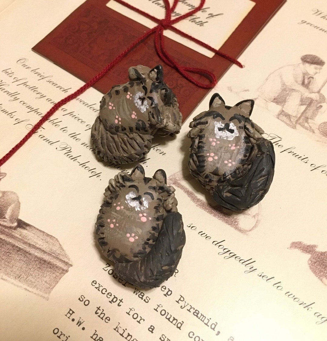 Mystery Splat Cat Clay Sculpture Figure - Etsy