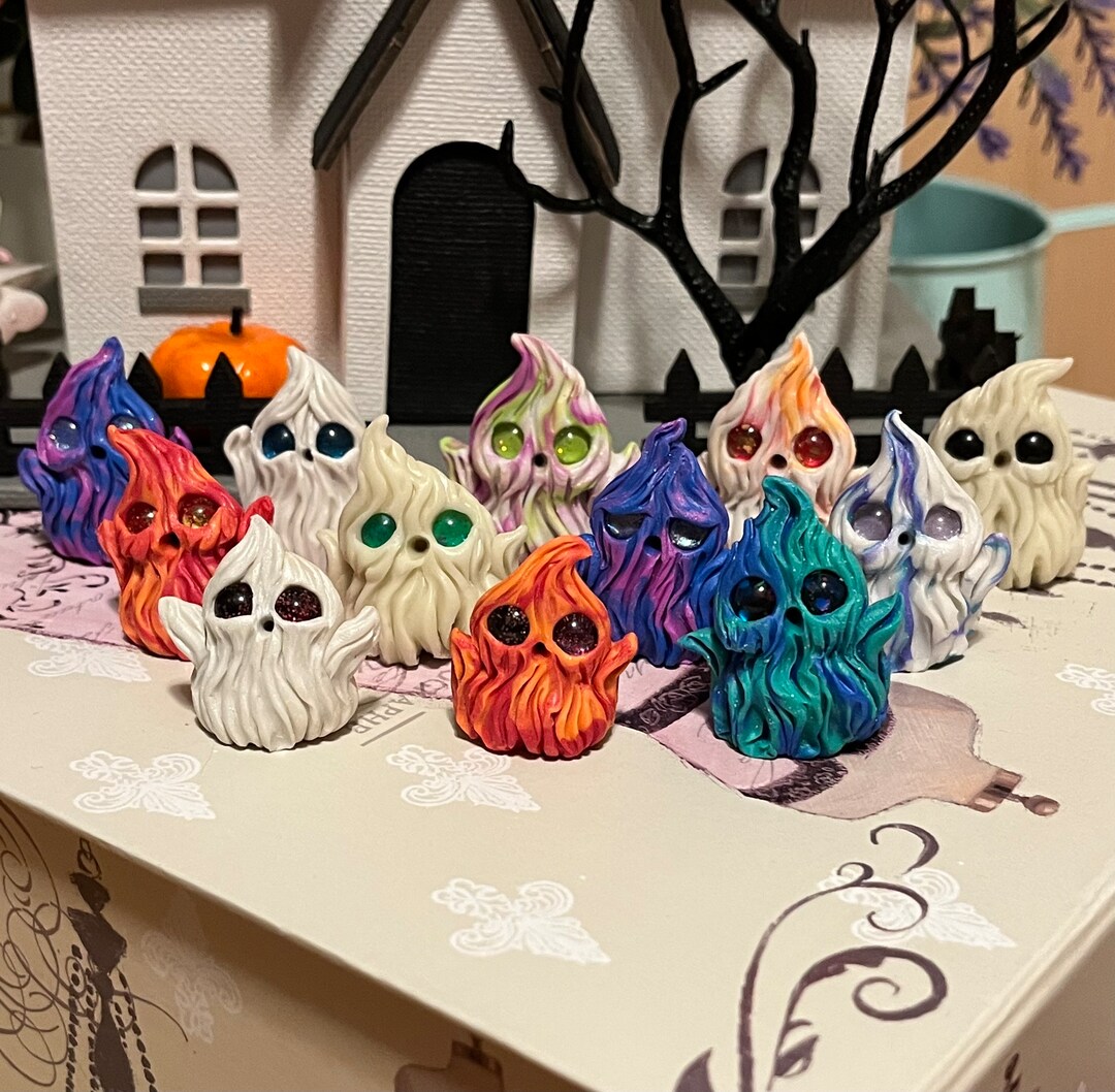 Mystery Ghost Flames Clay Sculpture - Etsy
