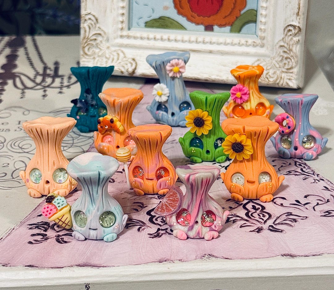Mystery Baby Chanterelle Mushling Clay Sculpture - Etsy