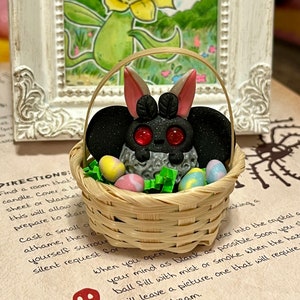 PREORDER Dorothy the Bunny Mothman in an Easter Basket Clay Sculpture ...