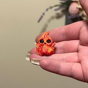 Mystery Ghost Flames Clay Sculpture - Etsy