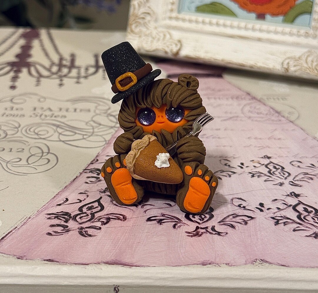 Custom Jeremiah the Pilgrim Bigfoot Yeti With Pumpkin Pie Clay ...