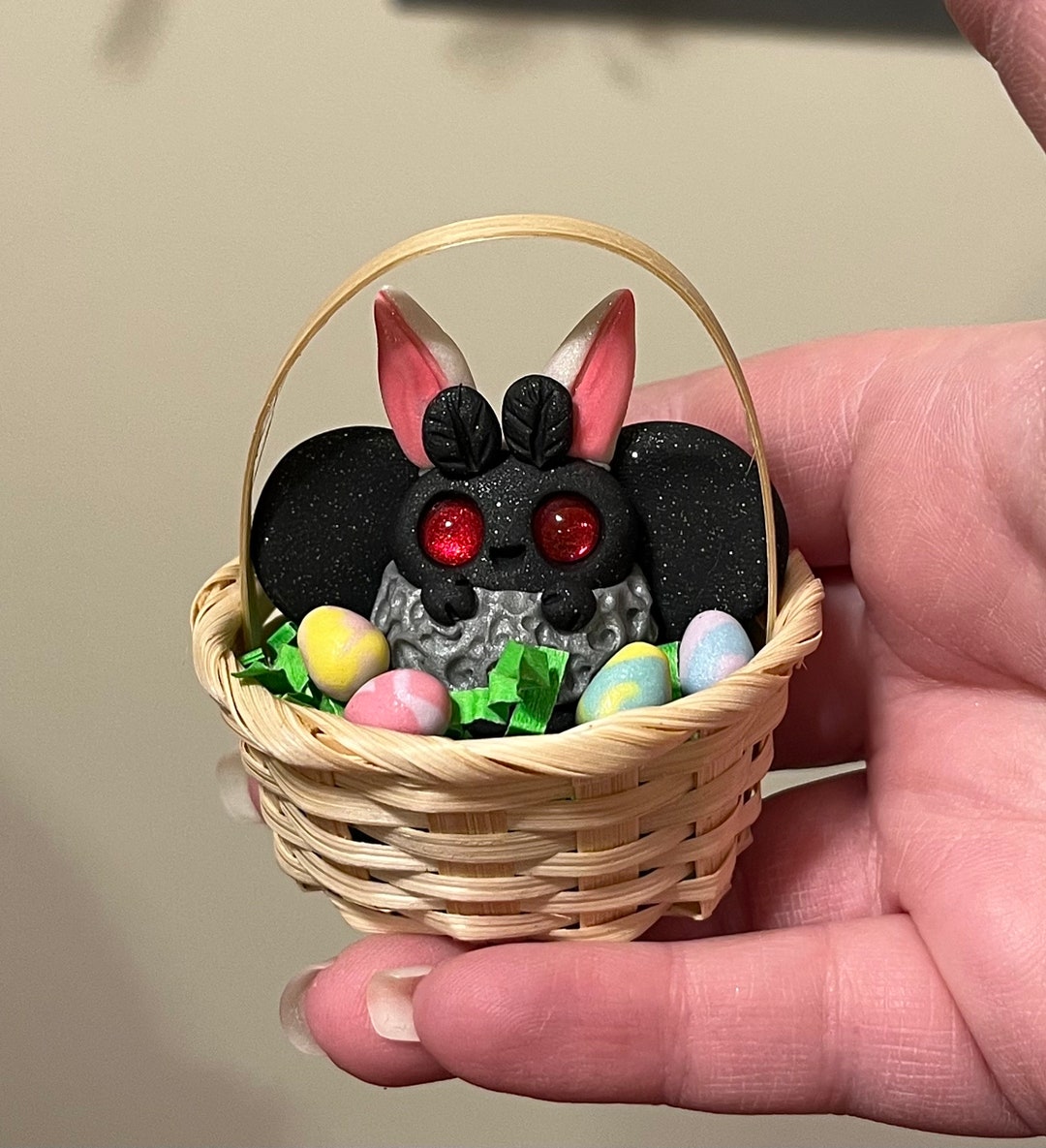 PREORDER Dorothy the Bunny Mothman in an Easter Basket Clay Sculpture ...