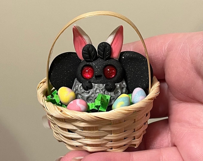 PREORDER Dorothy the Bunny Mothman in an Easter Basket Clay Sculpture ...