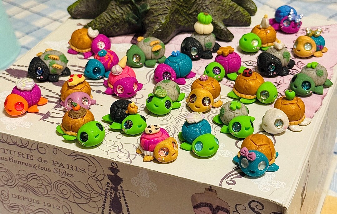 Mystery Turtle Clay Sculpture Figure - Etsy