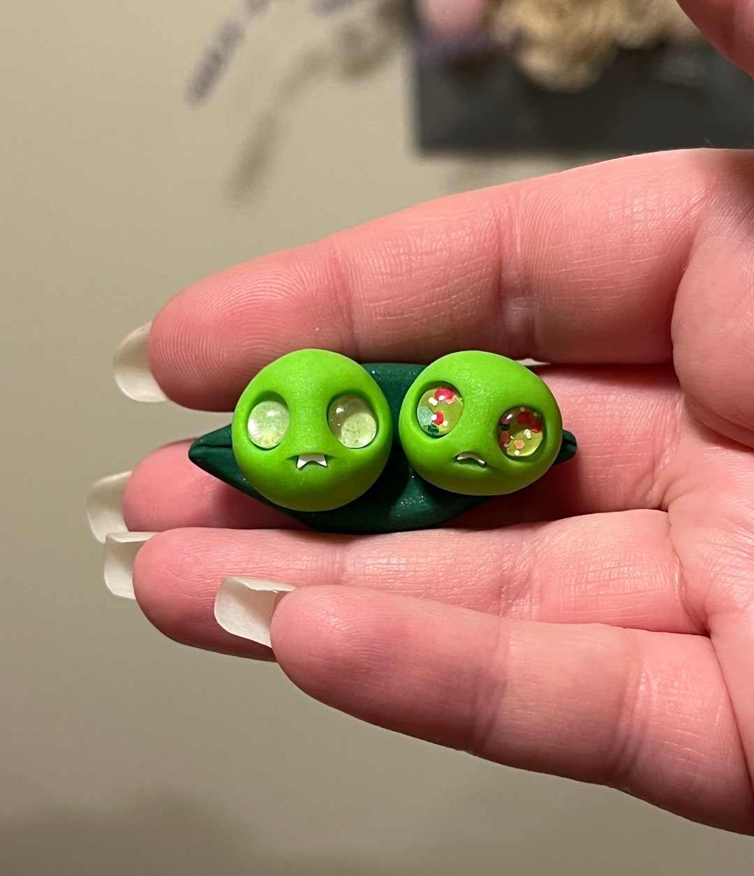 Cletus and Bartie the Peas in a Pod Clay Sculpture - Etsy