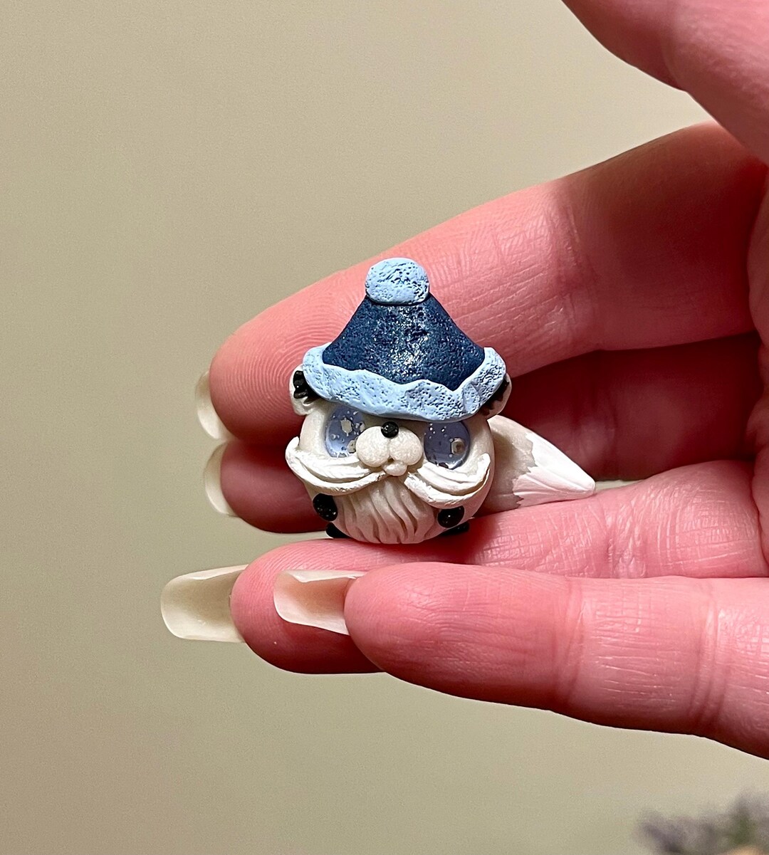 Pippy the Winter Arctic Fox Clay Sculpture - Etsy