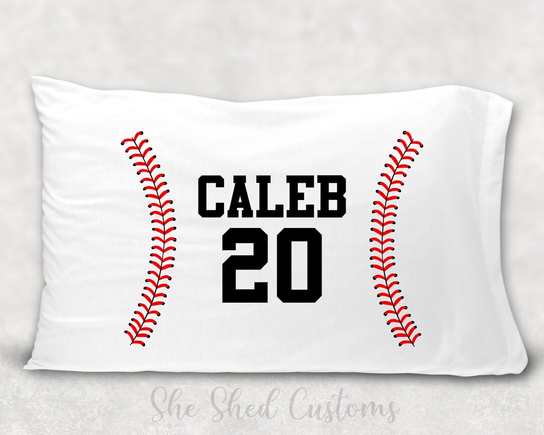 Custom BASEBALL Pillowcase Personalized With a NAME Standard or Toddler ...