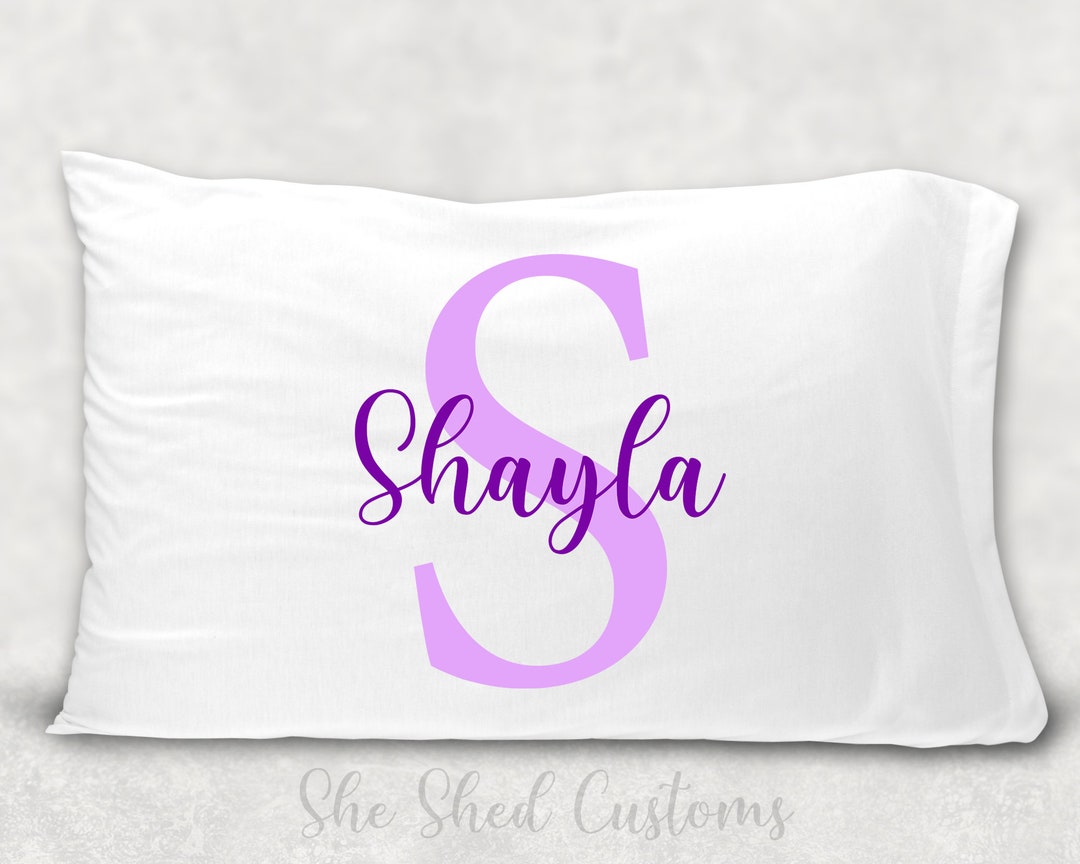 Custom MONOGRAM Pillowcase Personalized With a NAME Standard or Toddler ...