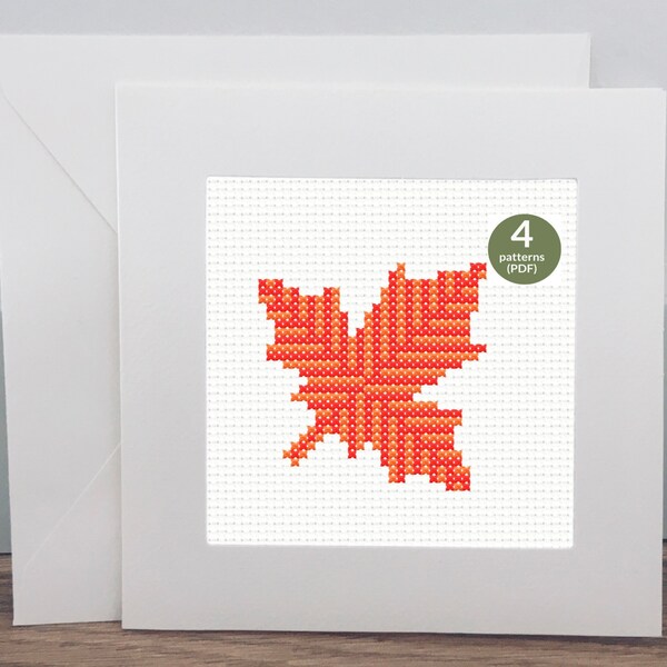 Leaf Cross Stitch Pattern - Etsy