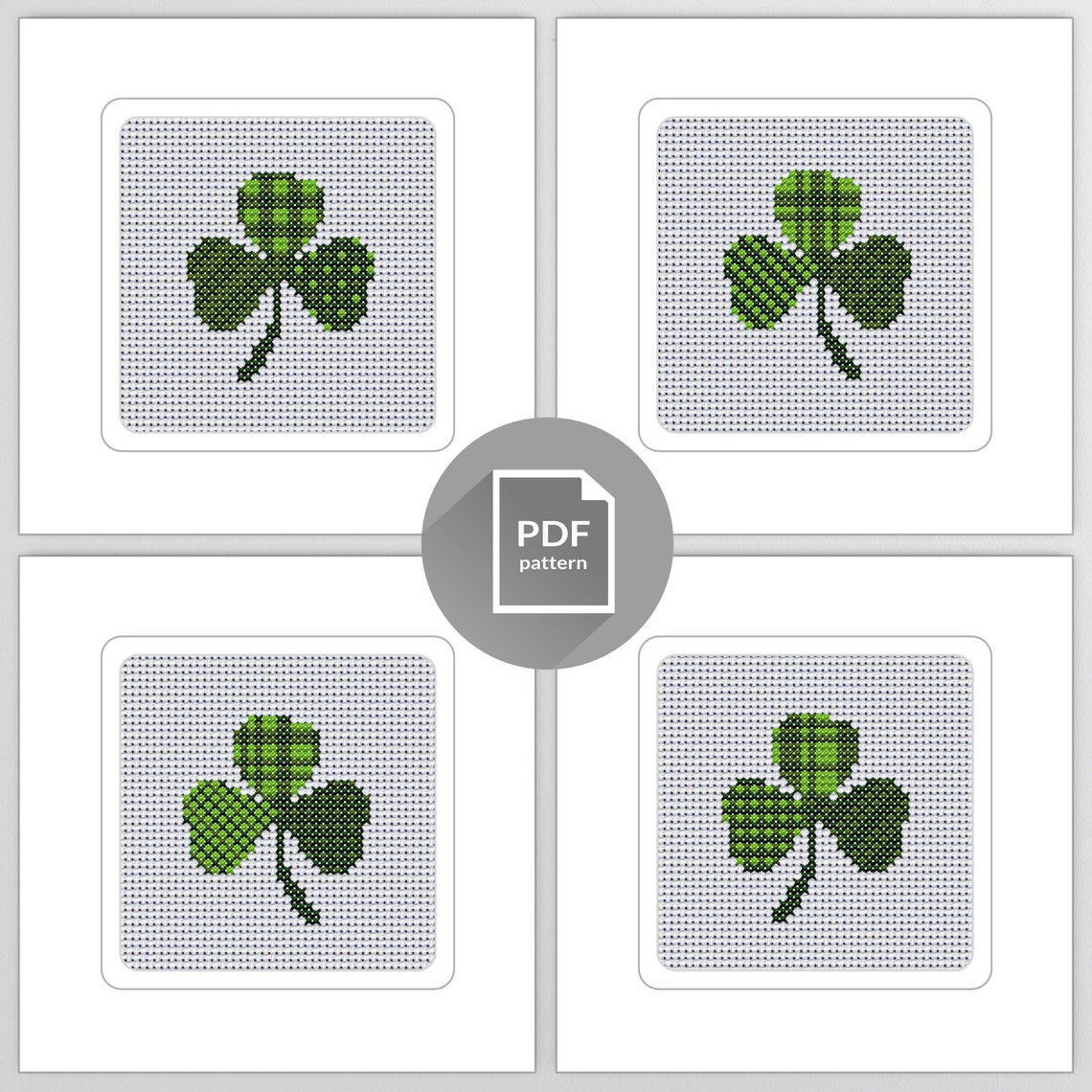 Irish Shamrock Cross Stitch Pattern St Patrick's Day | Etsy