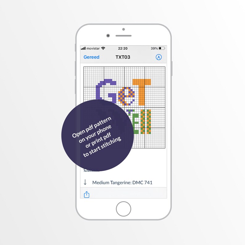 Get Well Cross Stitch Pattern, DIY Get Well Card in Rainbow Colors - Etsy