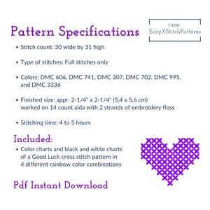 Small Good Luck Cross Stitch Pattern, DIY Good Luck Greeting Card - Etsy