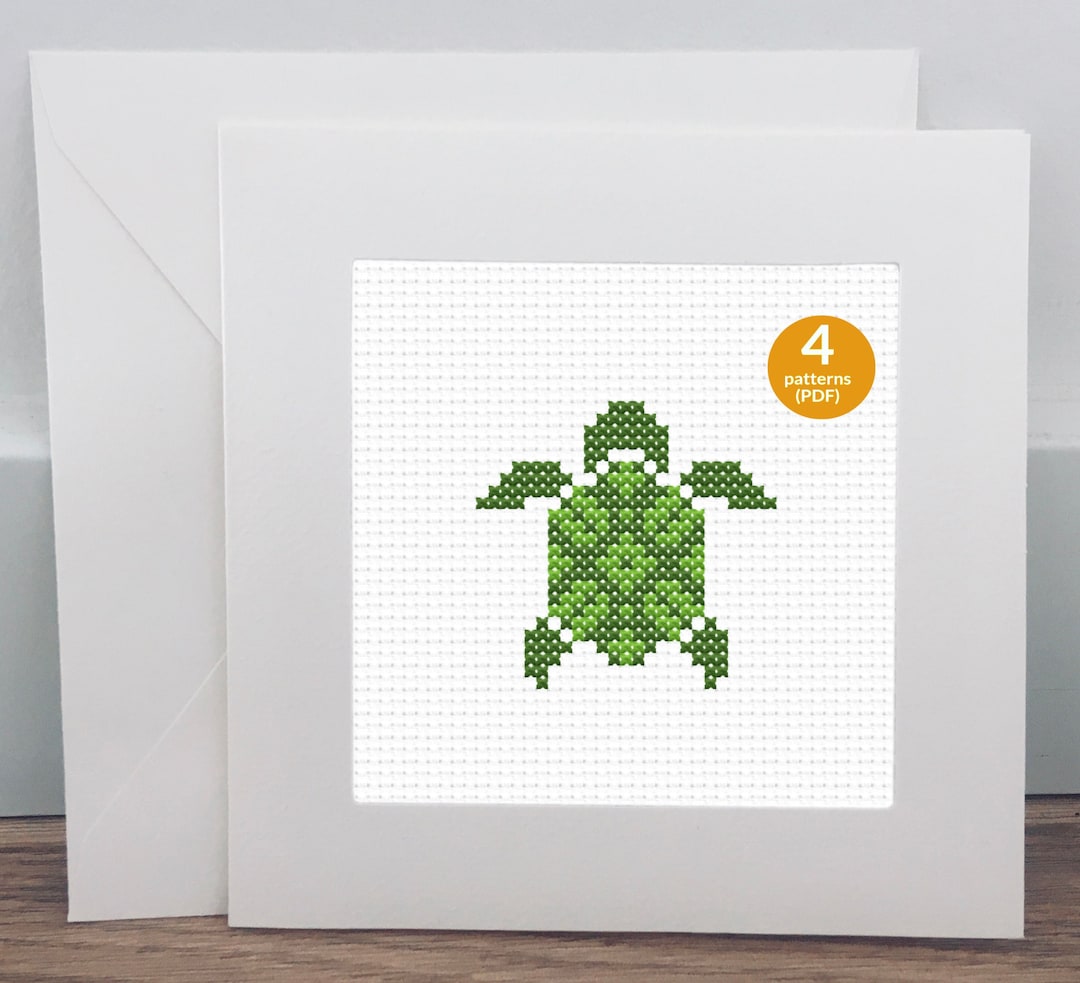 Mini Turtle Cross Stitch Patterns — Small Animal Cross Stitch Designs ...