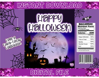 Halloween Chip Bag.halloween Goodie Bag.trick or Treat Bag.party Bag ...