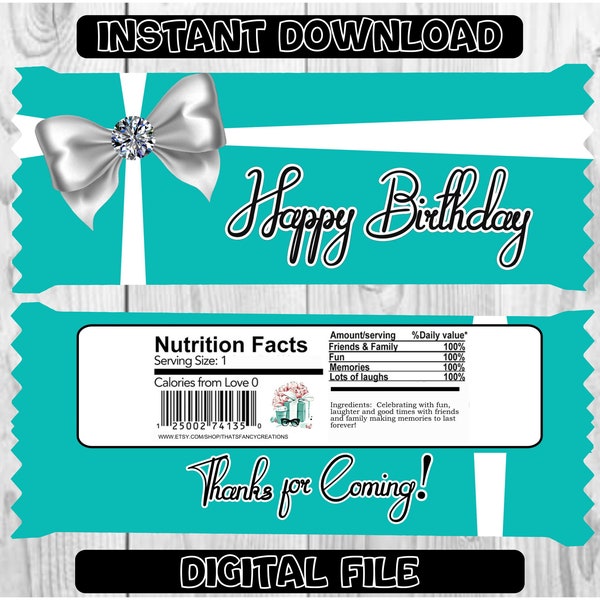 Tiffanys Candy Bar - Etsy