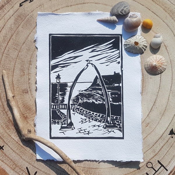 Whitby Lino Print - Etsy