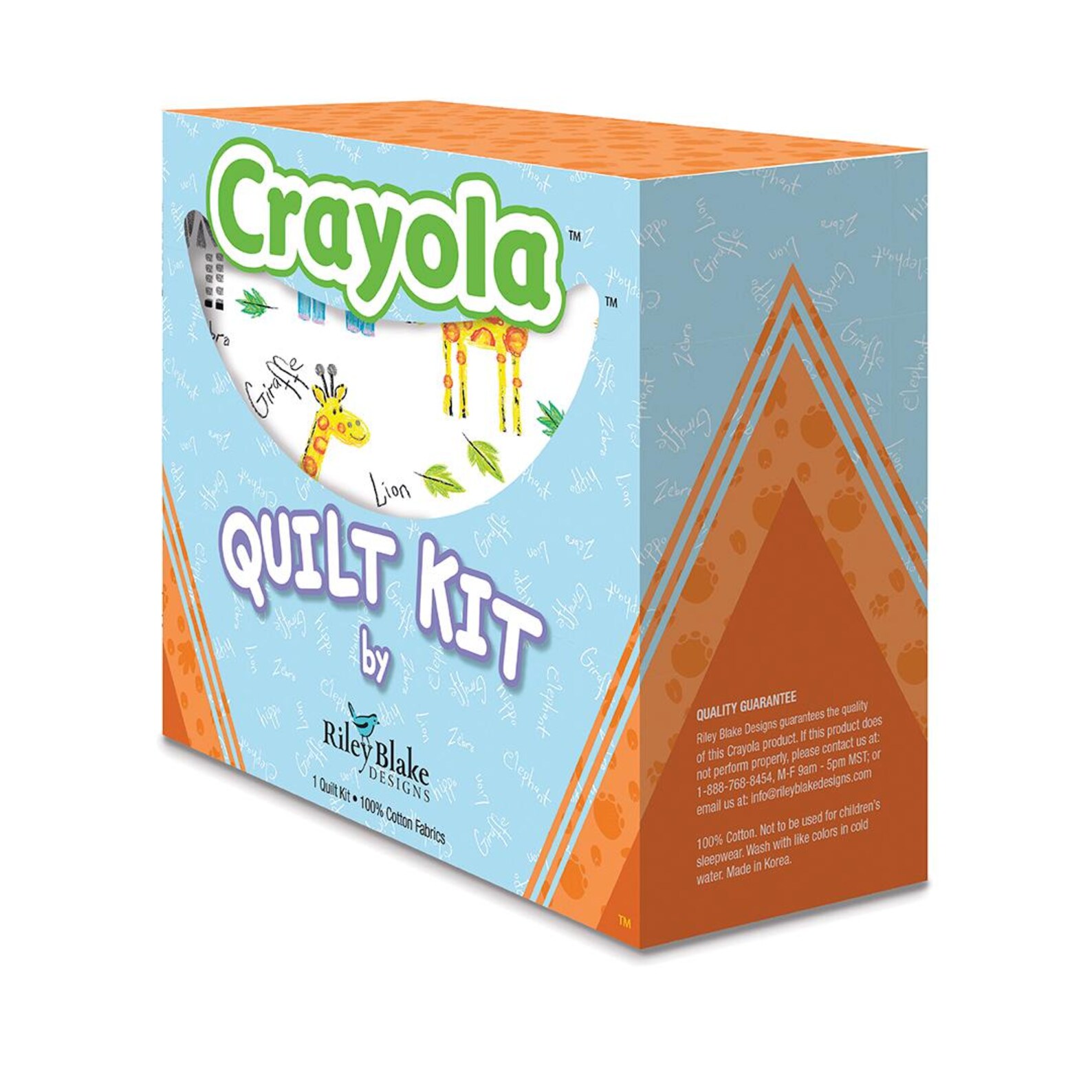 CRAYOLA Colorful Friends Panel Quilt Kit - Includes Fabric for Top and ...