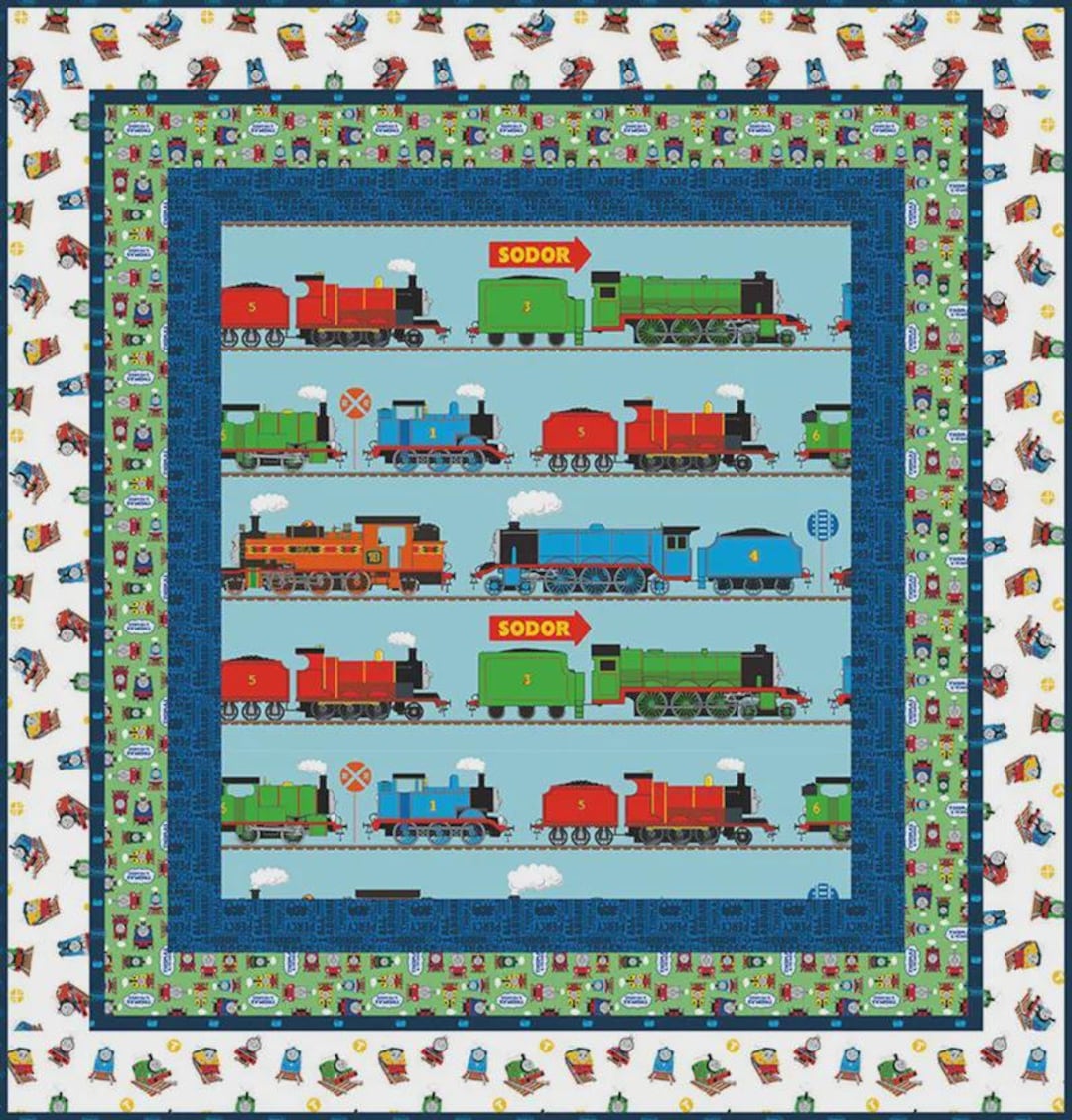 Thomas & Friends on the Go Boxed Quilt Kit by Riley Blake Designs. Fun ...