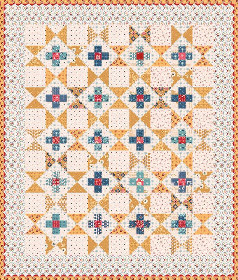 Lori Holt Oh Beautiful Flag Runner & Amber Waves Mini Quilt Kit by ...