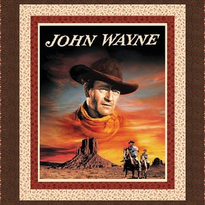 JOHN WAYNE PANEL Quilt Kit - John Wayne American West Fabric by Riley ...