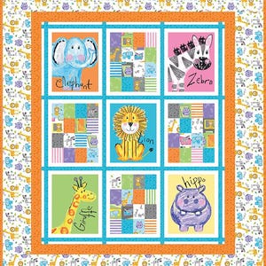 CRAYOLA Colorful Friends Panel Quilt Kit - Includes Fabric for Top and ...