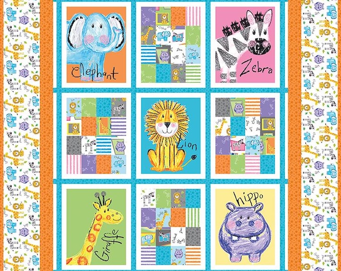 CRAYOLA Colorful Friends Panel Quilt Kit - Includes Fabric for Top and ...