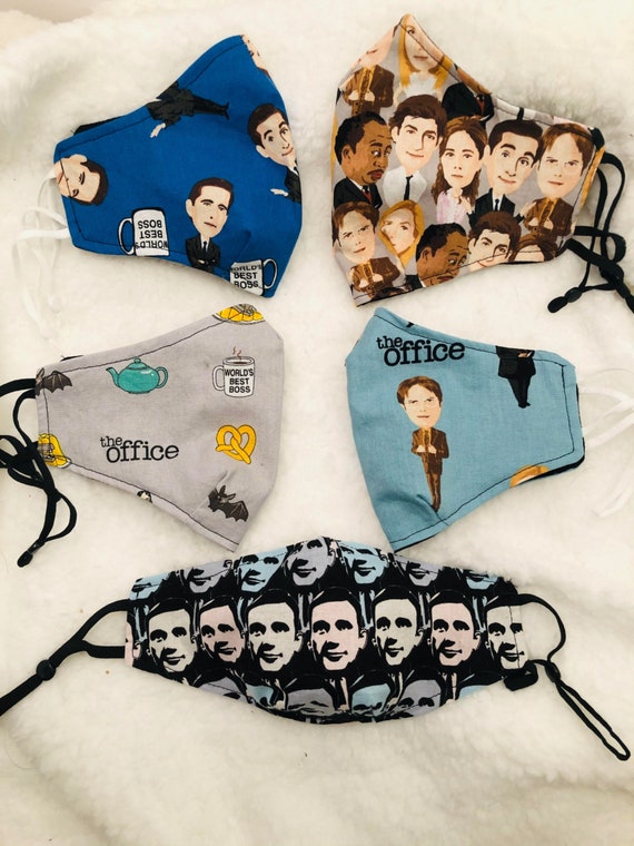 Adjustable the Office Face Masks Michael Scott Dwight | Etsy