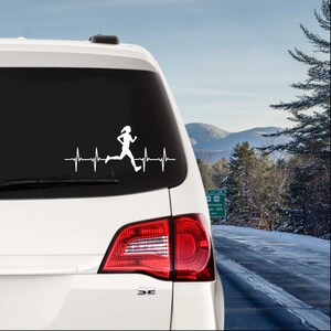 Runner Heart Beat Decal for Car, Truck, Laptop, Tablet, Bumper Sticker ...