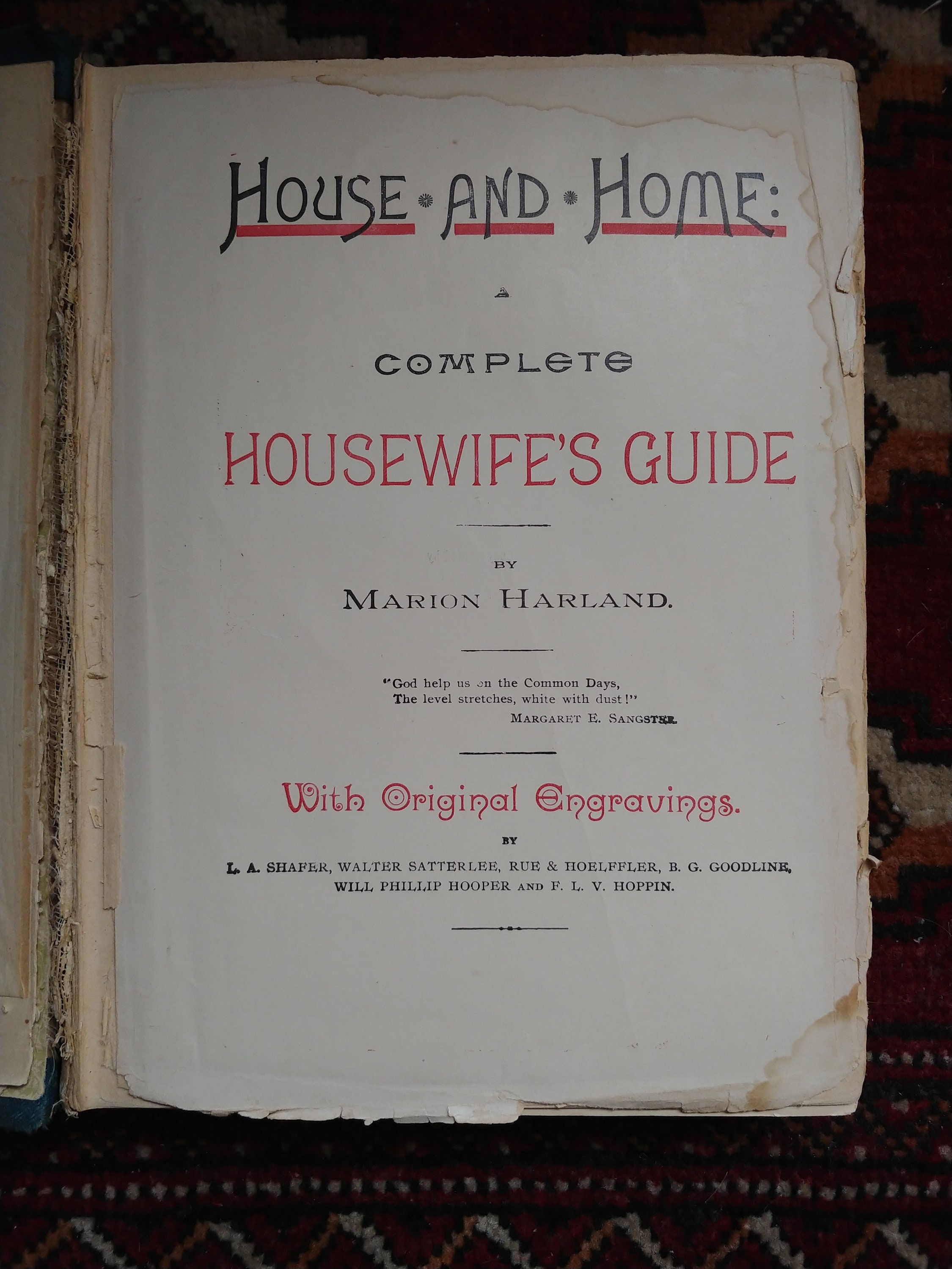 Antique Book Complete Housewife's Guide 1889 - Etsy