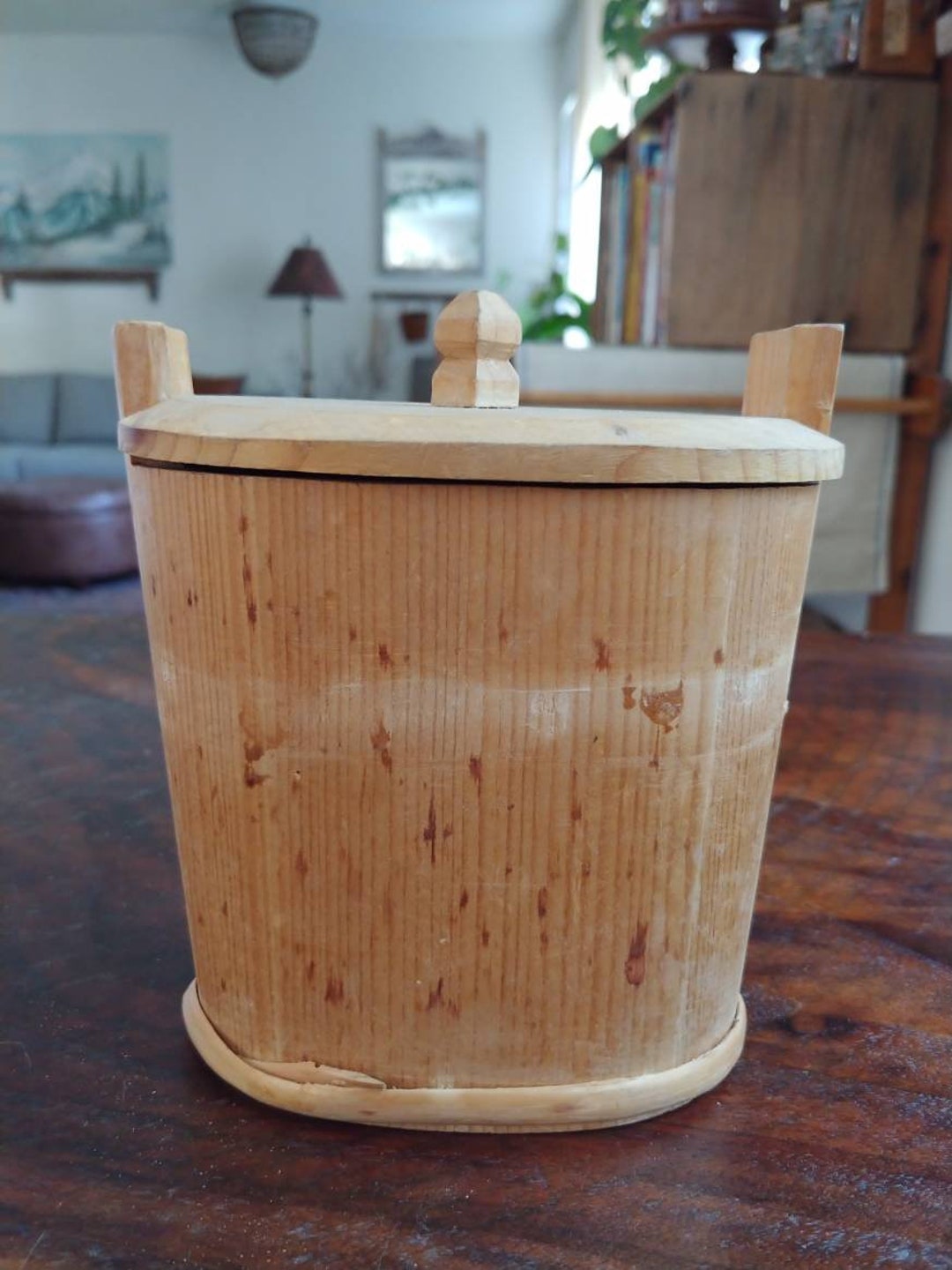 Vintage Handmade Wood Butter Box - Etsy