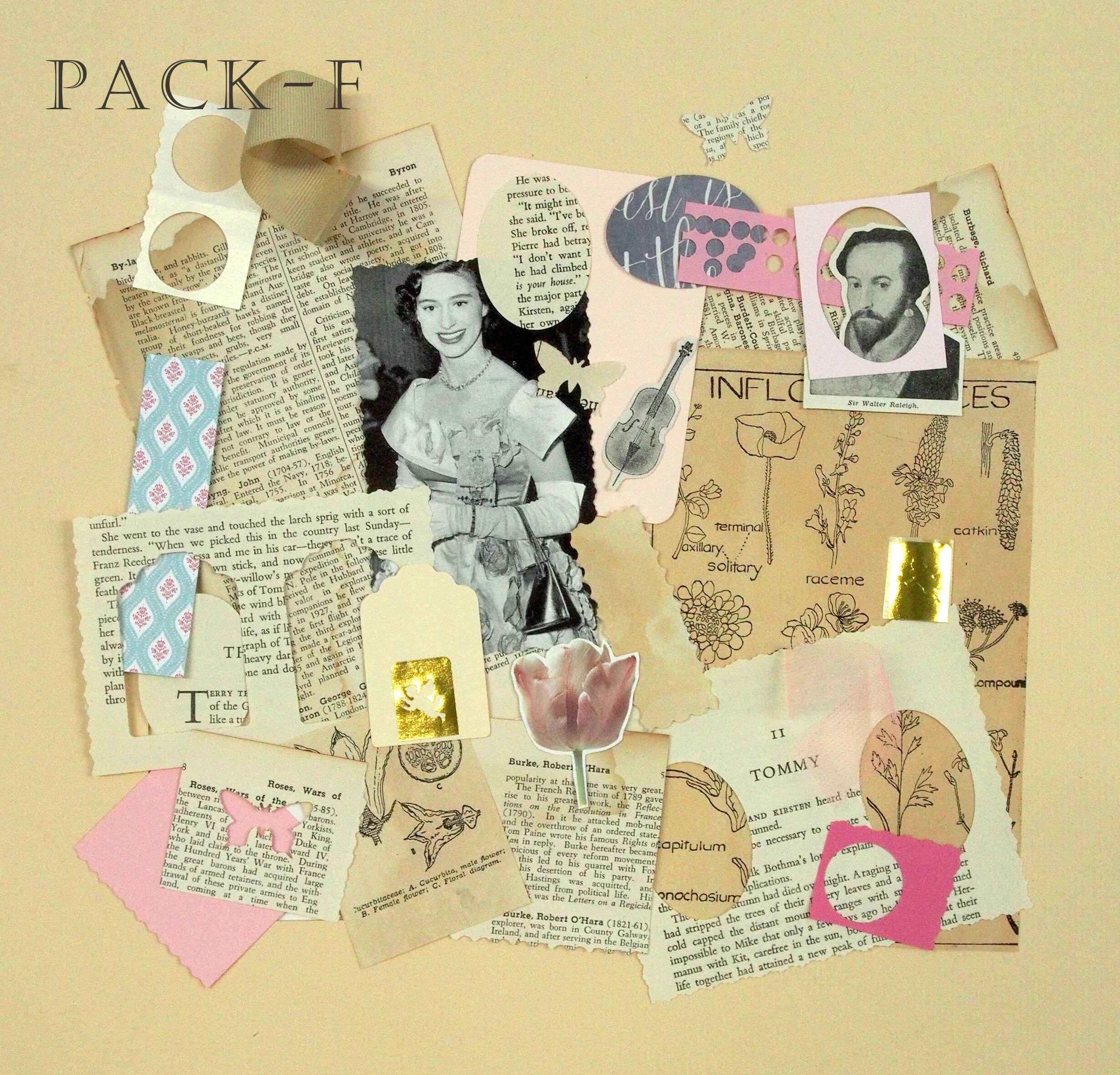 Paper journal paper pieces Craft supply Collage set snail mail VINTAGE ...