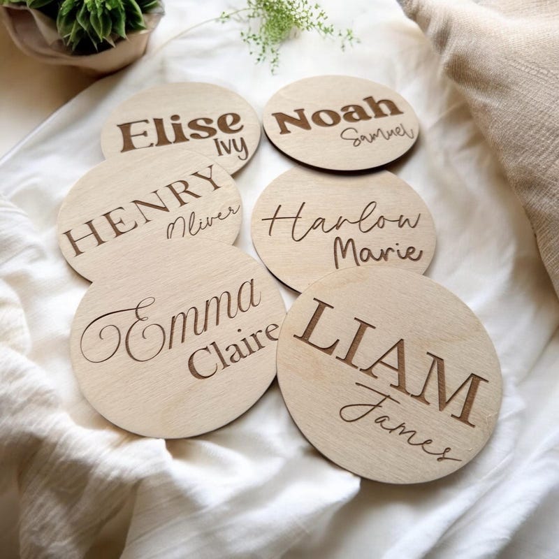 Square Birth Name Sign - Etsy