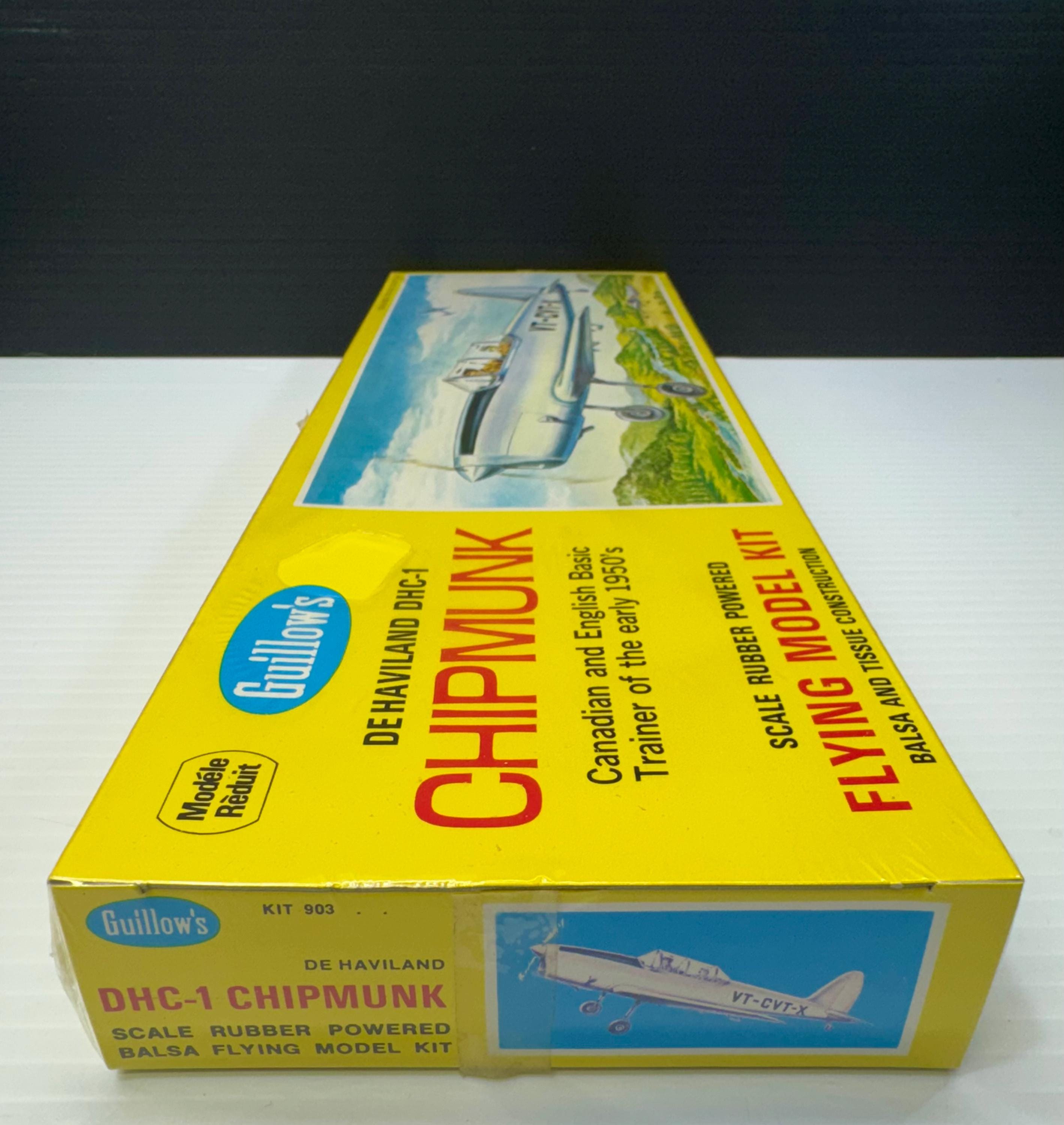 Guillows Dehaviland DHC-1 CHIPMONK New in Box Balsa Wood Flying Model ...