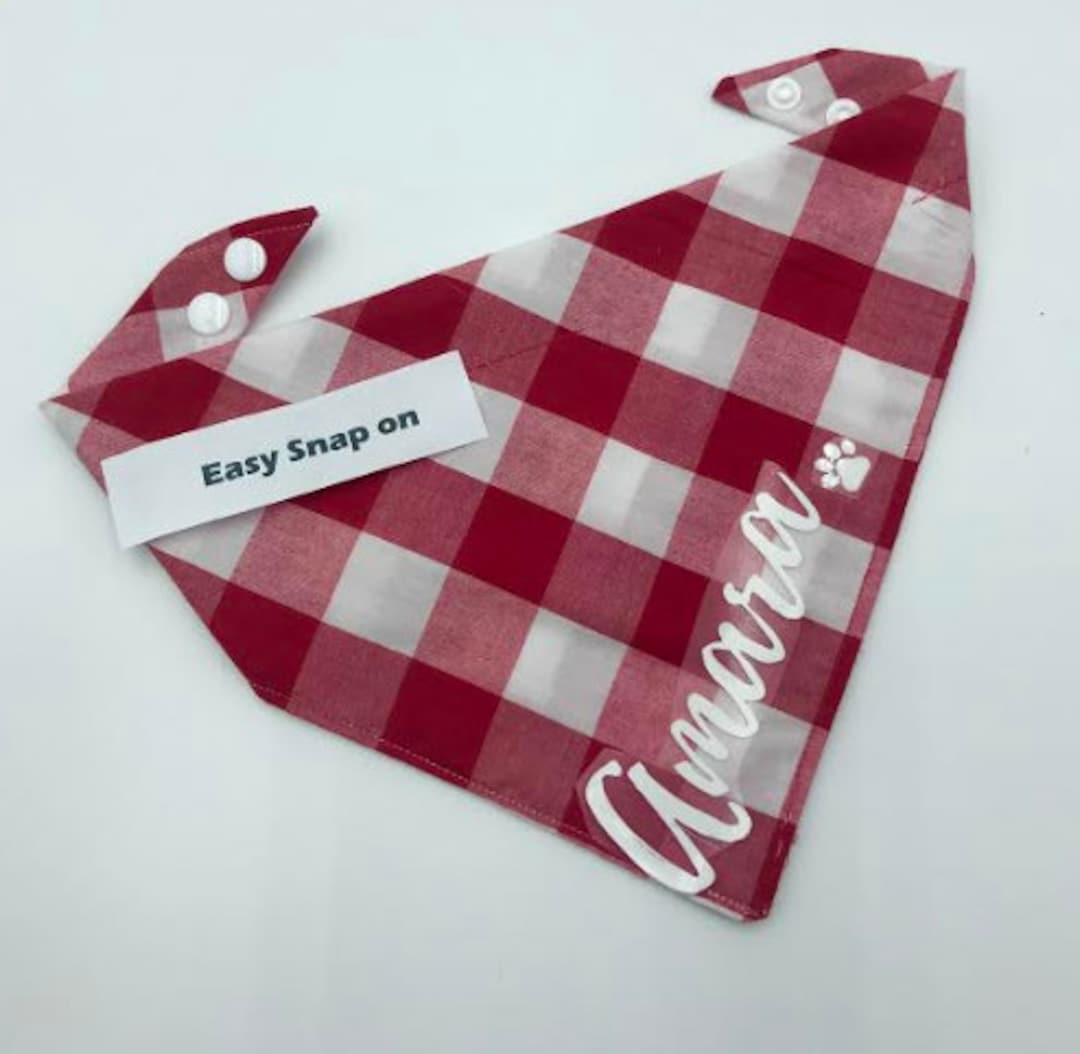 Personalized Pet Bandanas, Custom Dog Bandana, Puppy Snap Button ...