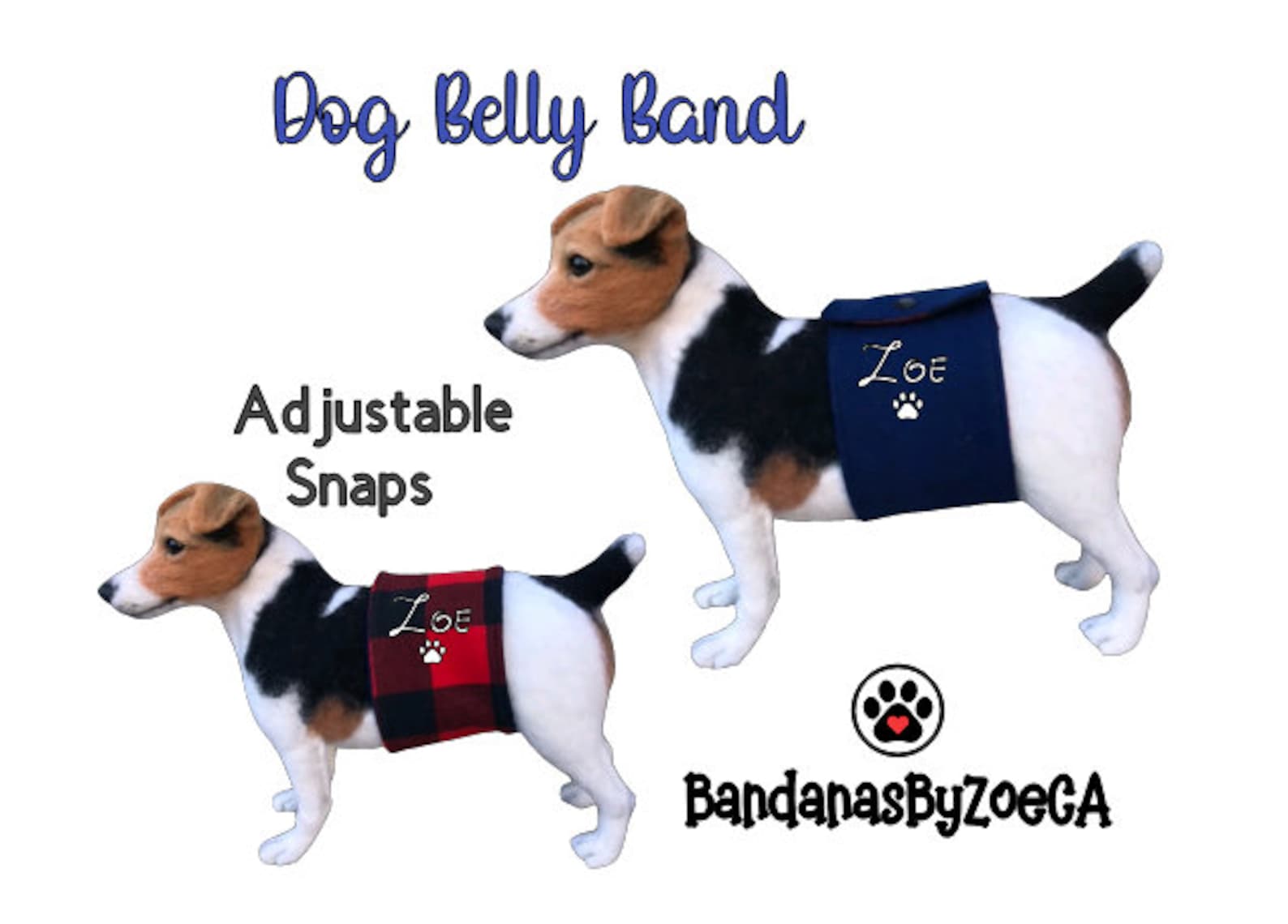 Dog Belly Band, Custom Pet Band, Belly Band for Male Pet, Washable ...