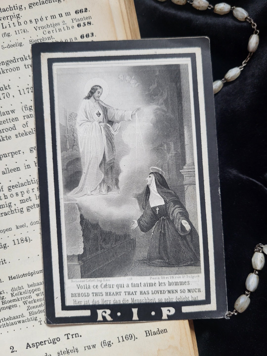 Antique Memorial Card Nun - Etsy