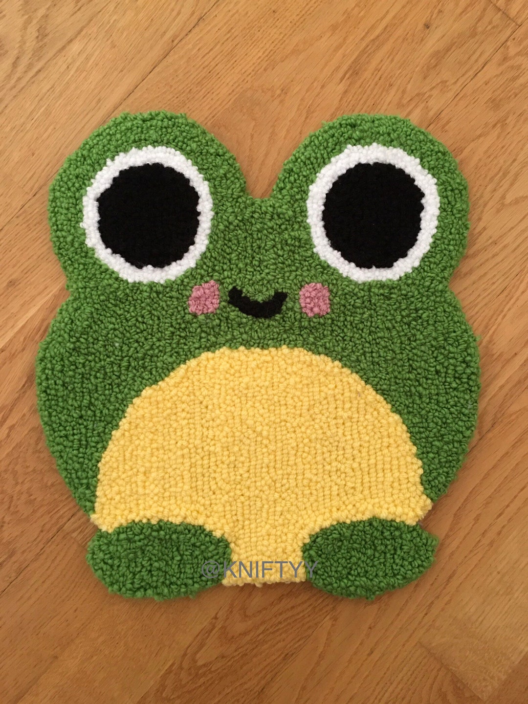 Handmade Frog Rug | Kawaii Frog, Cute Tufted Frog Rug - Etsy