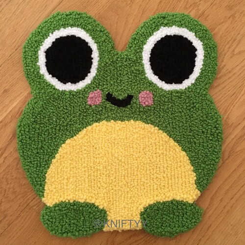 Handmade Frog Rug Kawaii Frog Cute Tufted Frog Rug - Etsy
