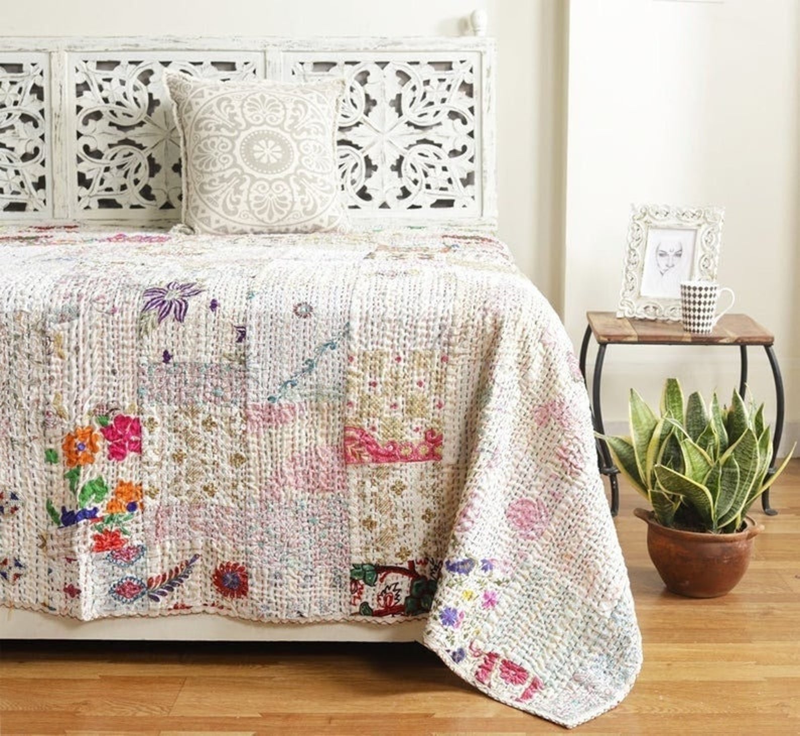 Vintage Handmade Patchwork Quilt Indian Boho Quilts Bedding - Etsy