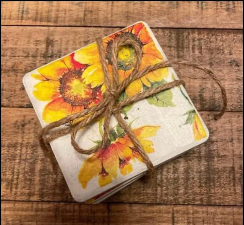 Farmhouse Coaster Set | Etsy