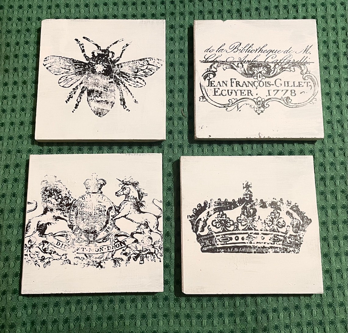 Farmhouse coaster set | Etsy