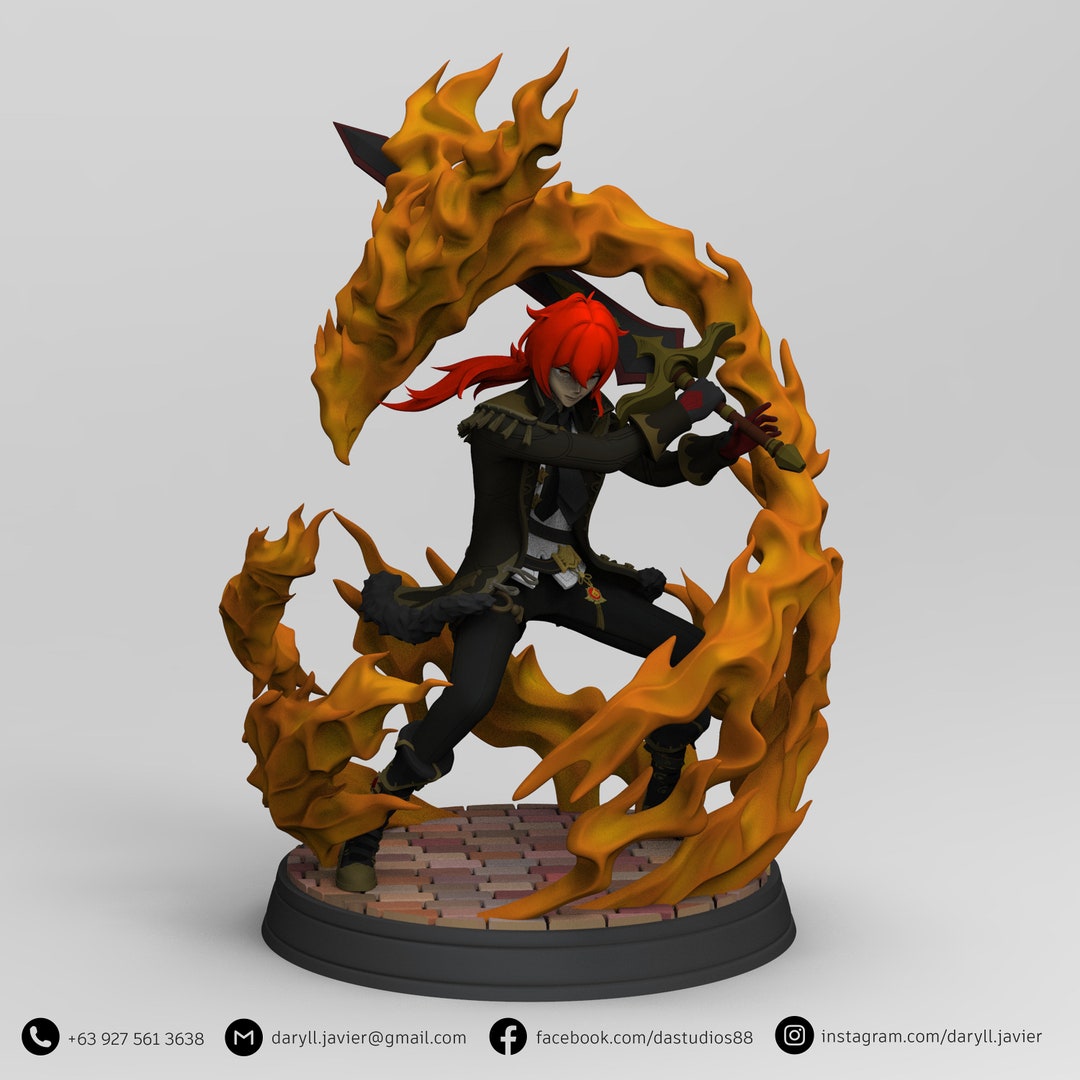 Genshin Impact - Diluc 3D Printing STL - Etsy