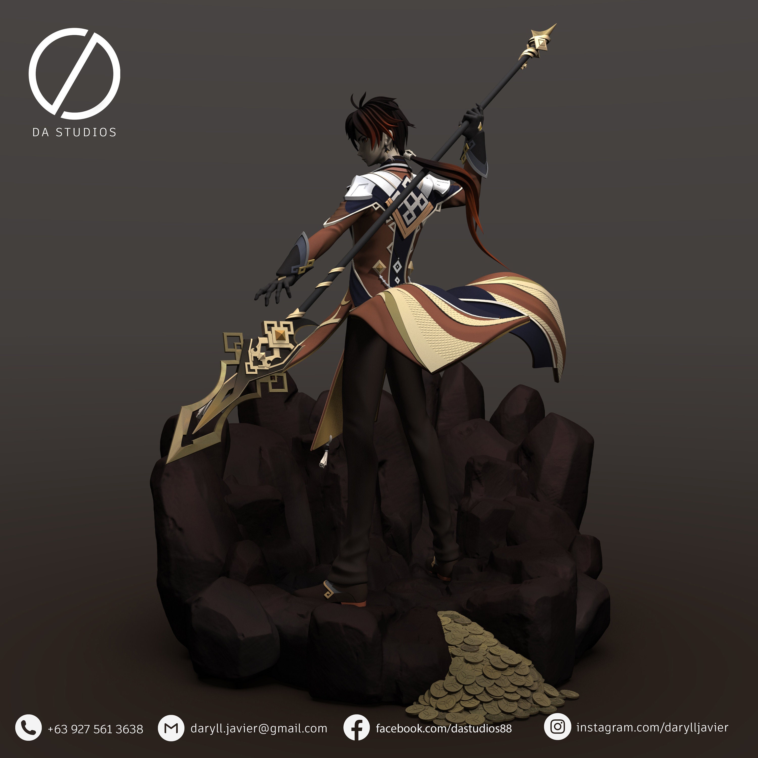 Genshin Impact Zhongli 3D Printing STL - Etsy New Zealand