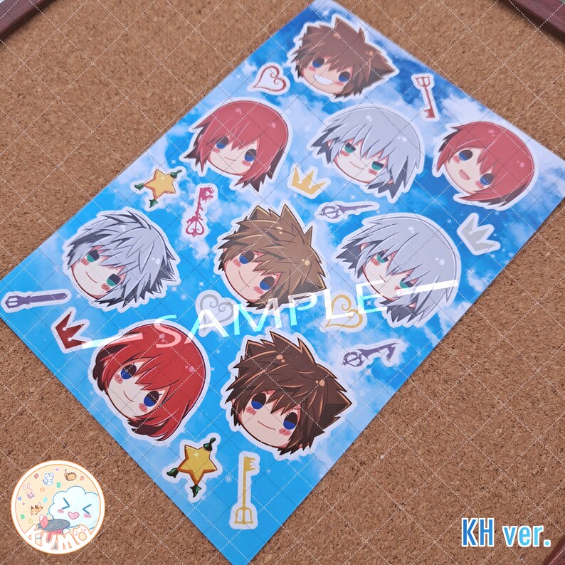 Stickersheet Kingdom Hearts Khver 358/2daysver Bbsver Khiiiver - Etsy