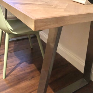 Solid Oak Parquet Home Office Desk - Etsy UK