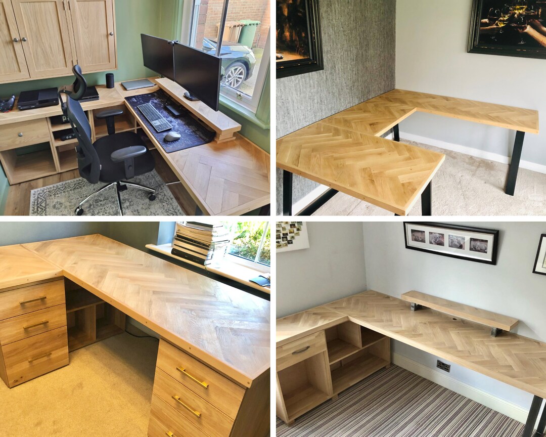 Bespoke Desk Design Oak Desk Storage Desk Custom Sizing - Etsy