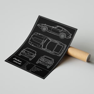 Datsun 280Z S30 Blueprint Poster - Etsy