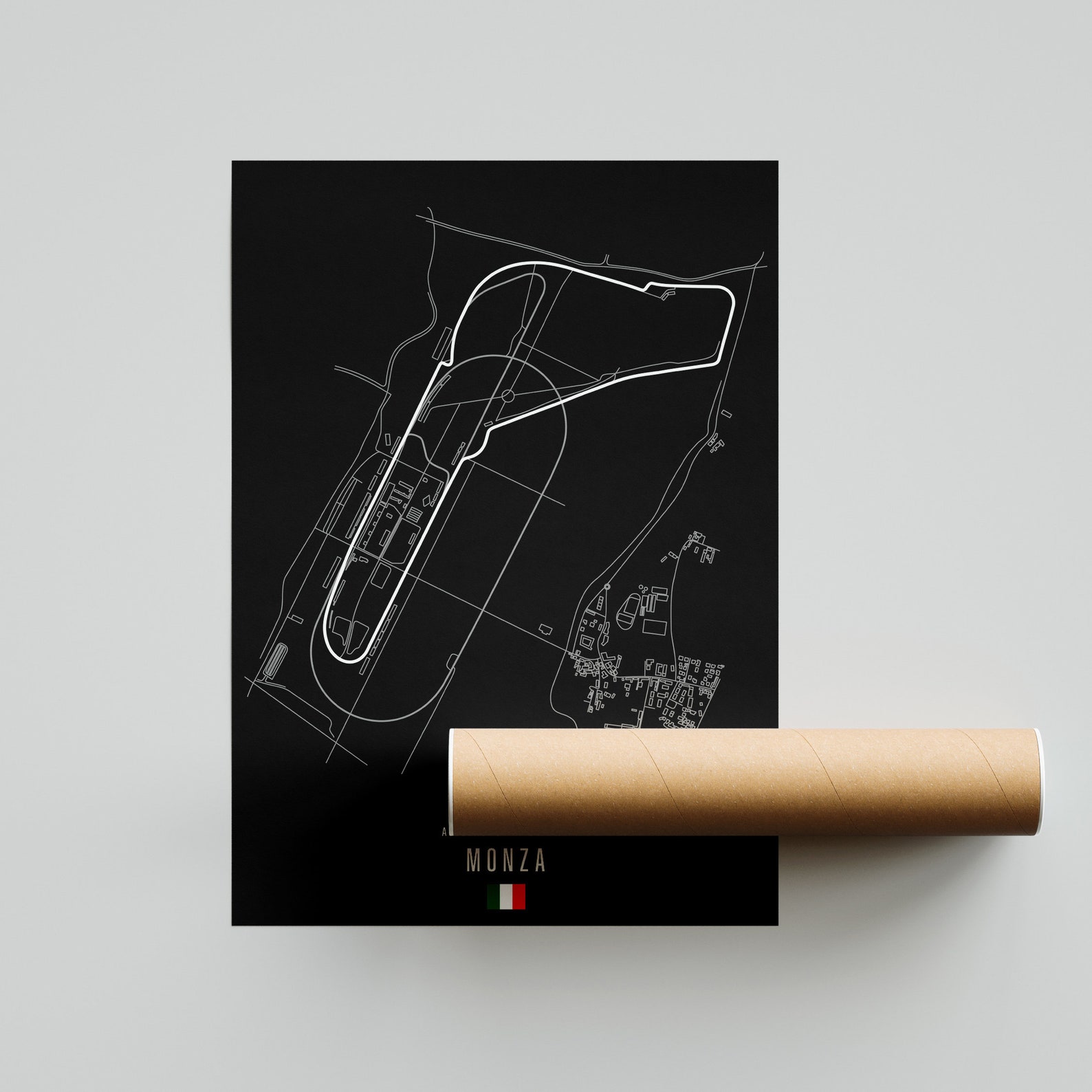Monza Circuit Map Poster: Italian Racing Track Art - Etsy